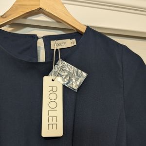 Roolee | Dresses | Roolee Taylor Jane Navy Blue Wrap Maxi Dress Short ...